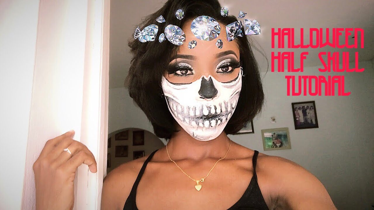 Halloween Makeup Skull Half Face At Chad Thornton Blog