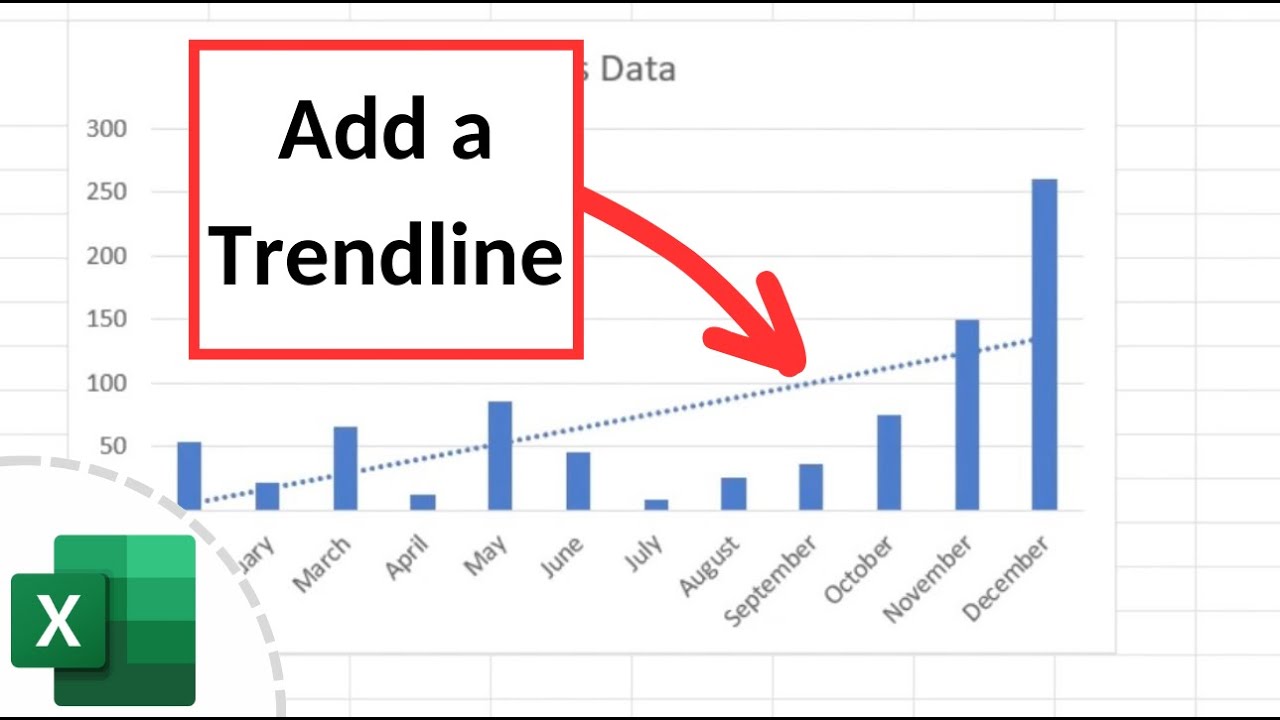 How To Add A Trendline In Excel Youtube