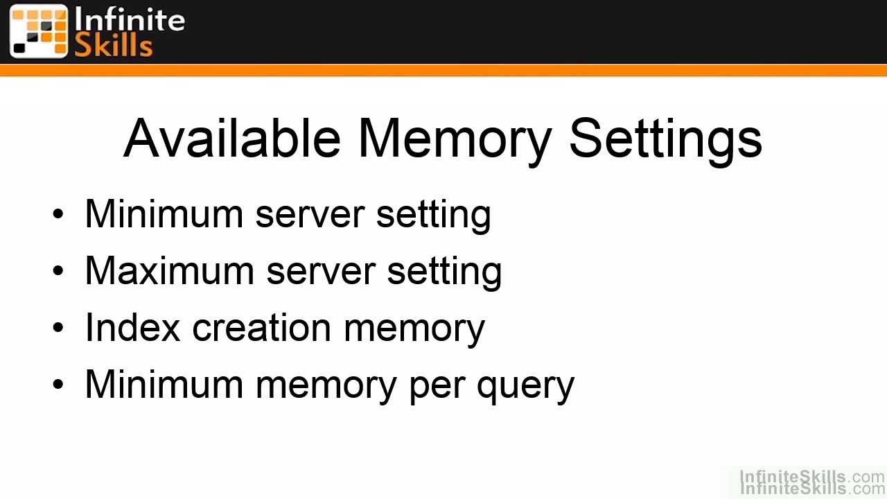 Microsoft Sql Server 70 462 Tutorial Memory Settings Youtube