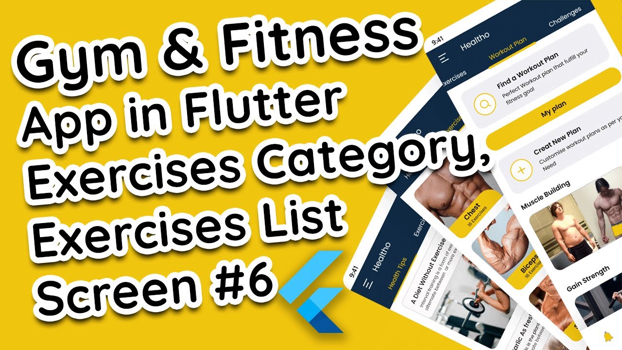 Fitness Goals With Self Trainer Flutter Tutorial Exercises Category