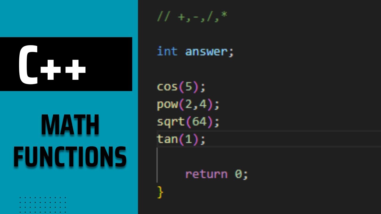 Math Functions In C Youtube