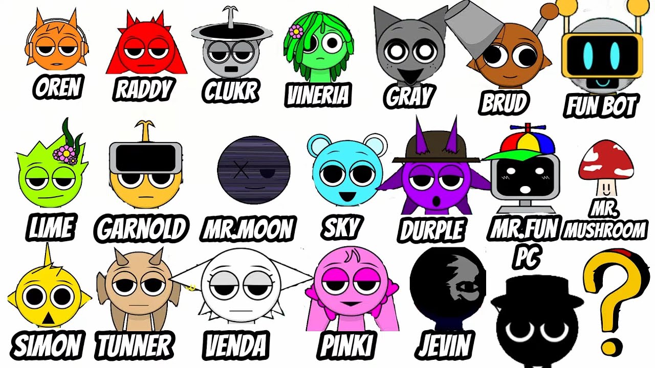 Every Sprunki In 8 Minutes Youtube