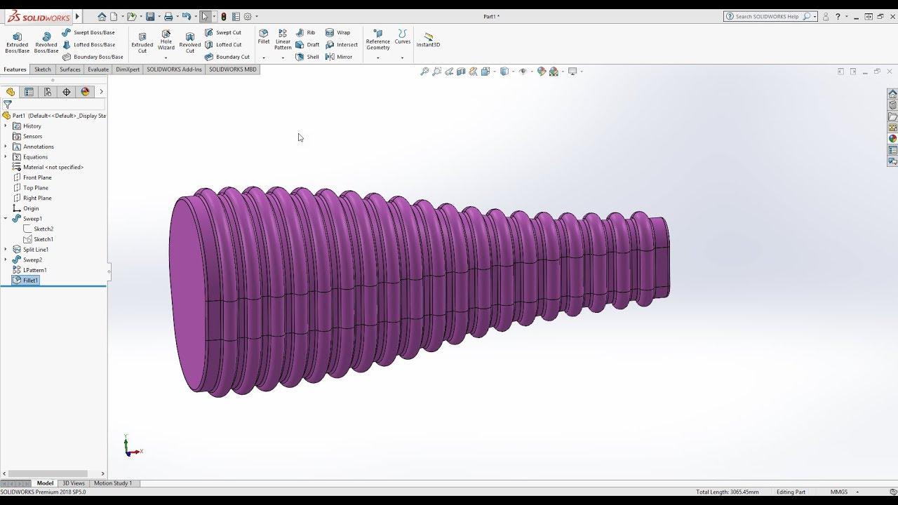 Solidworks Tutorial 10 Advanced Pattern In Soliworks Youtube