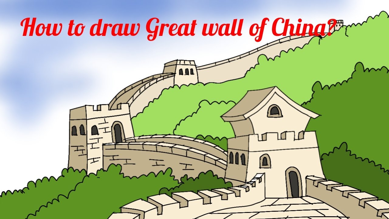 Great Wall Of China Drawing Side View
