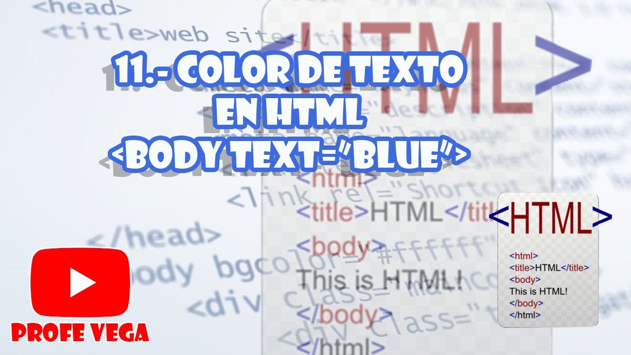 11 Color De Texto En Html Youtube