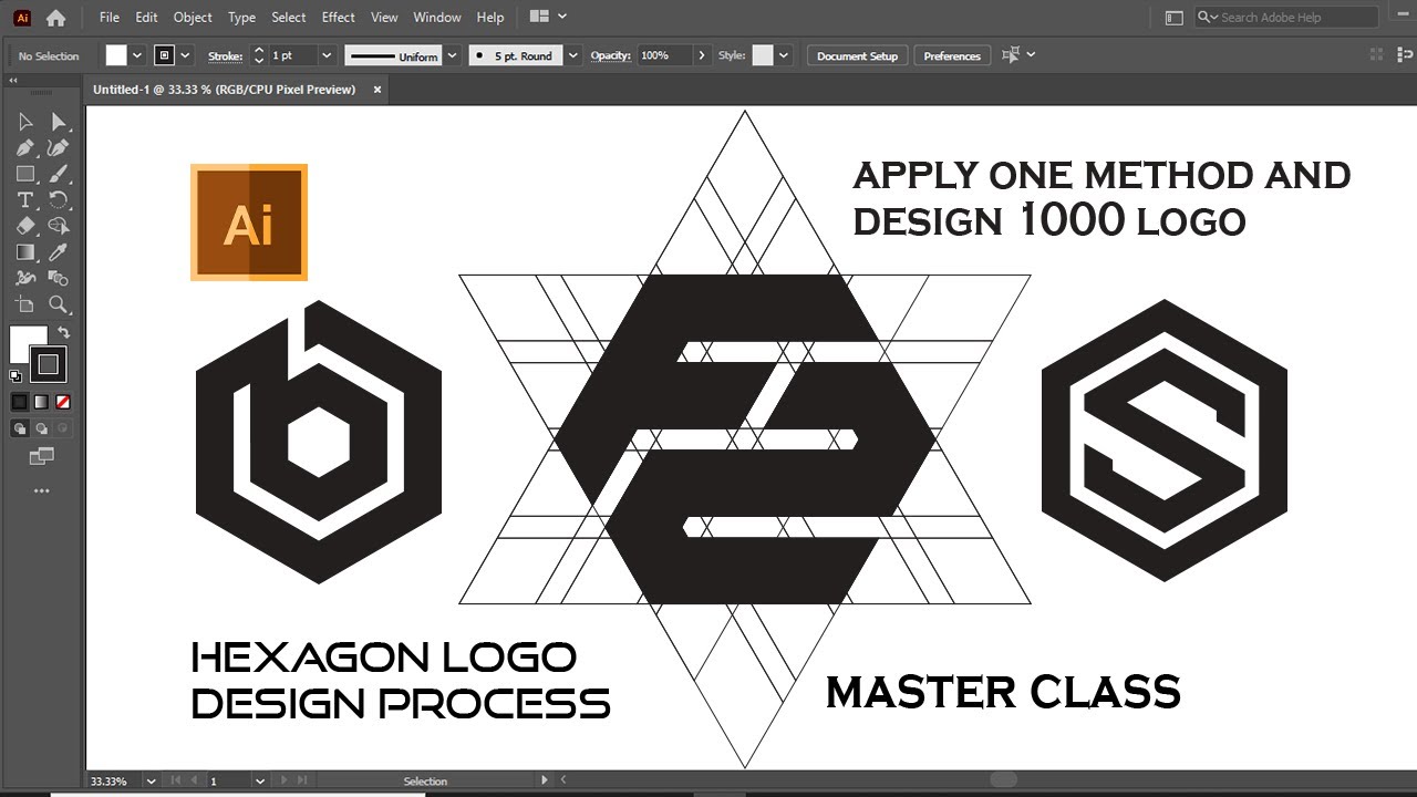 How To Draw Any Letters Logo In Polygon Using Shape Builder Tool