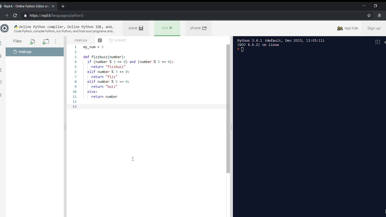 Function Example Fizzbuzz Youtube