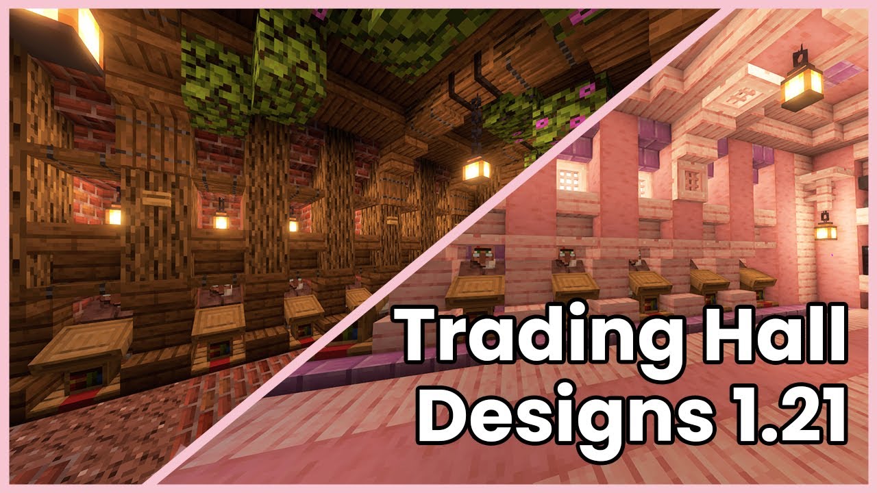 5 Minecraft Trading Hall Designs 1 21 Youtube