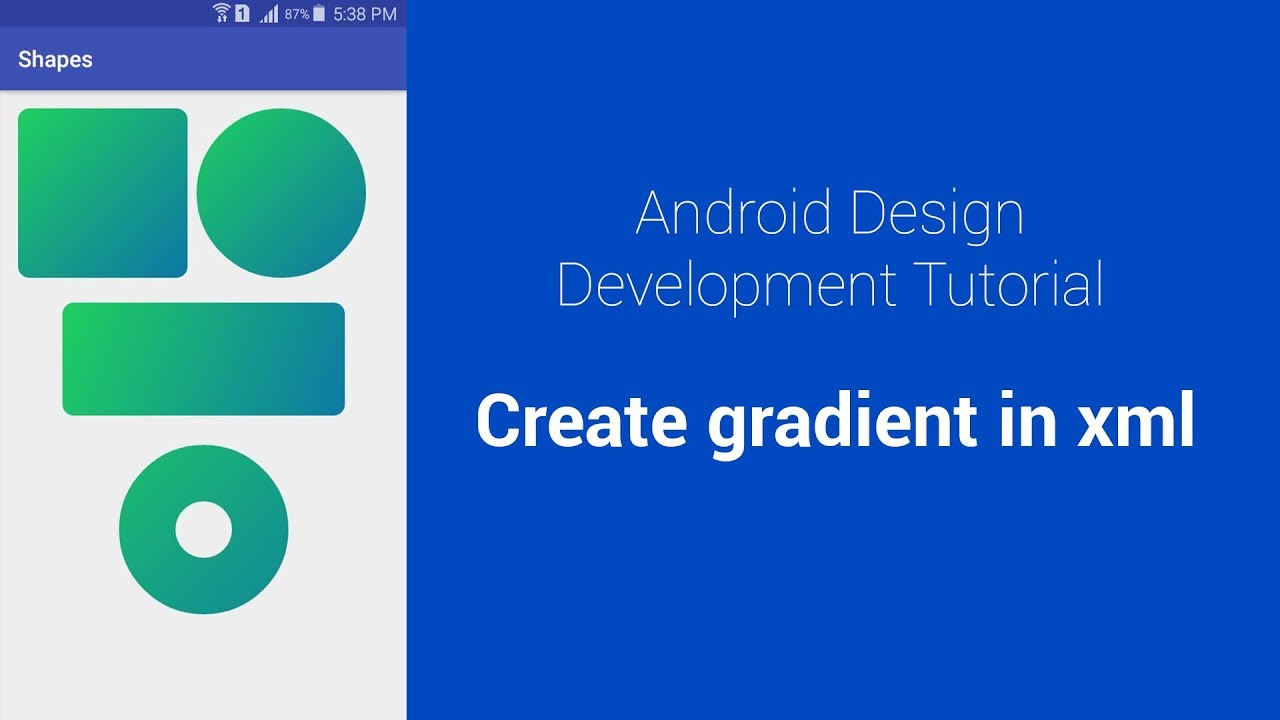 Create Gradient In Xml Android Youtube
