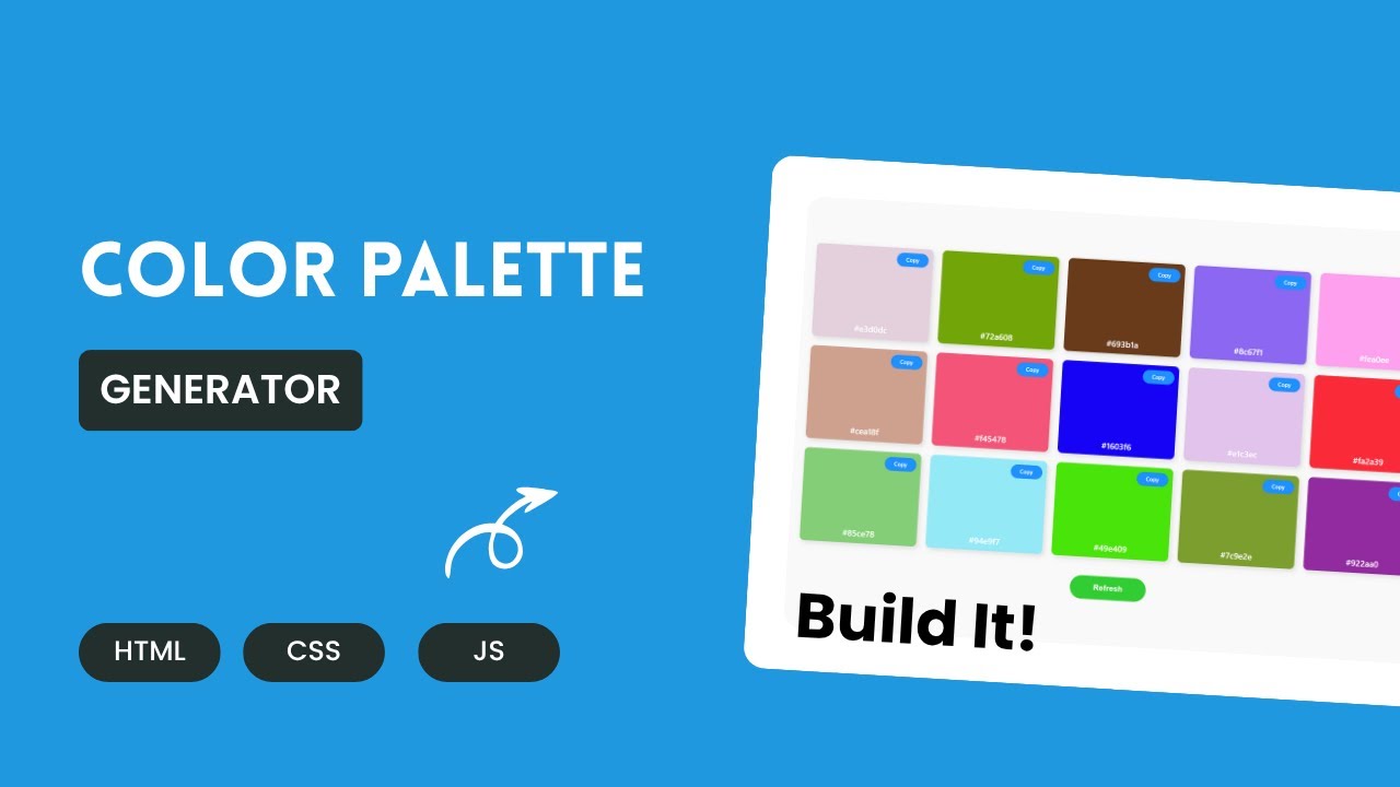 Build A Color Palette Generator Html Css Javascript Mini Project