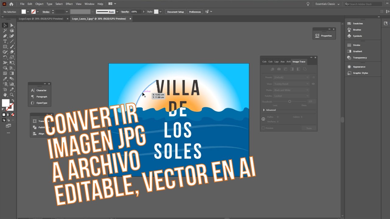 Convertir Imagen Jpg A Archivo Editable Vector En Illustrator Youtube