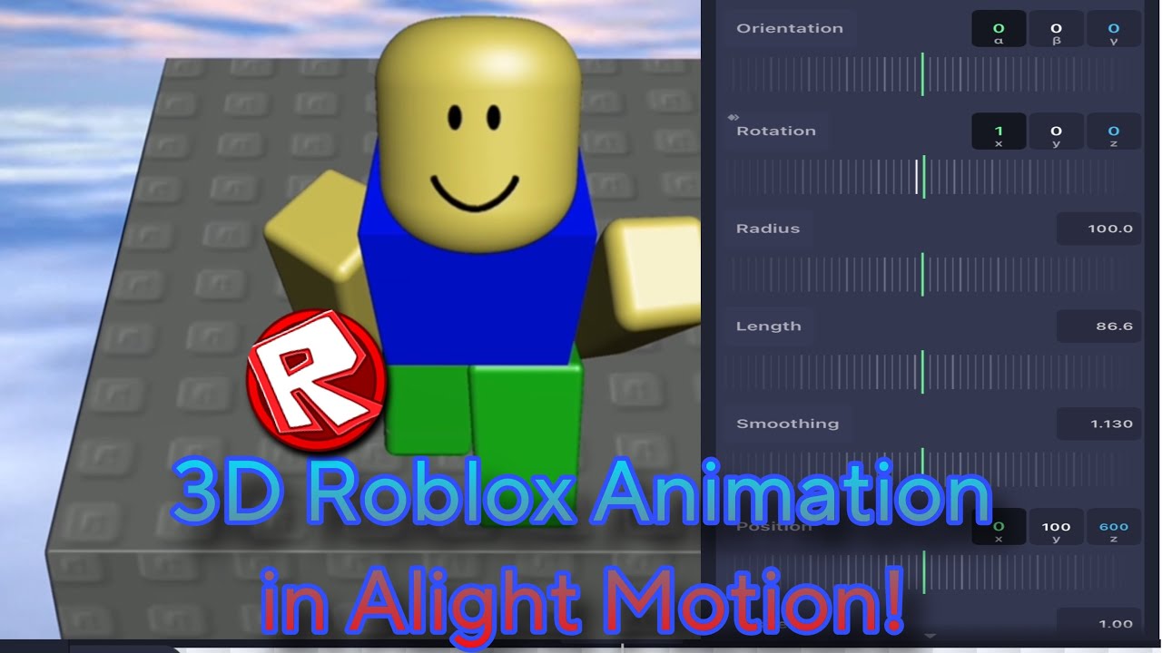 Roblox 3d Animation In Alight Motion Youtube