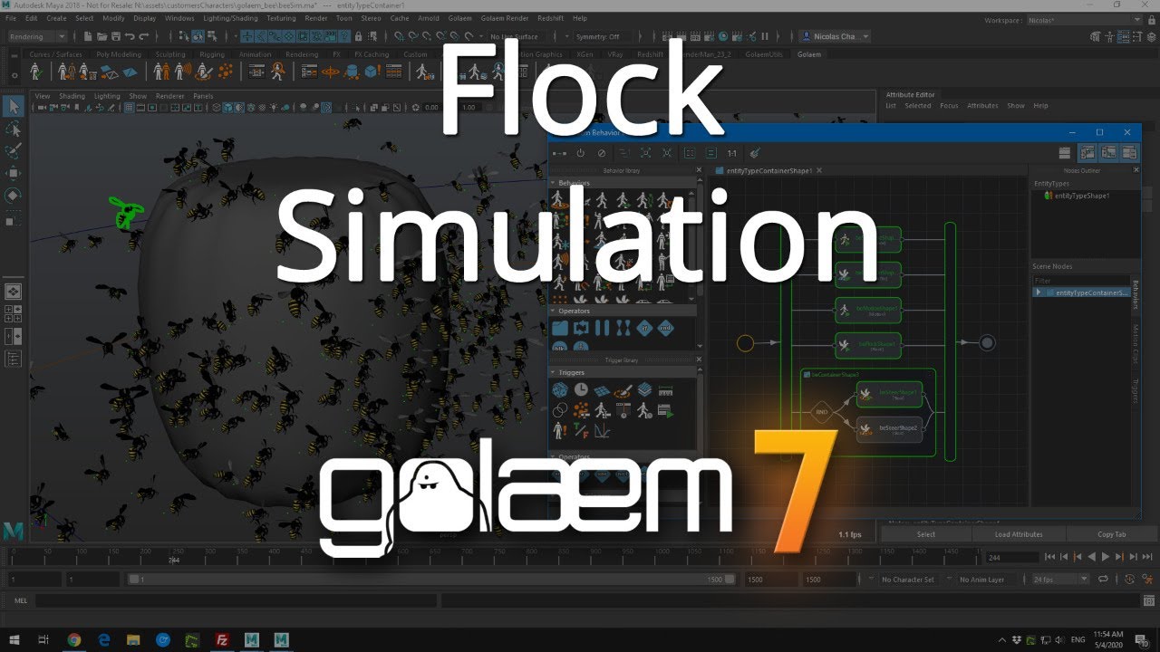 Flock Simulation Youtube