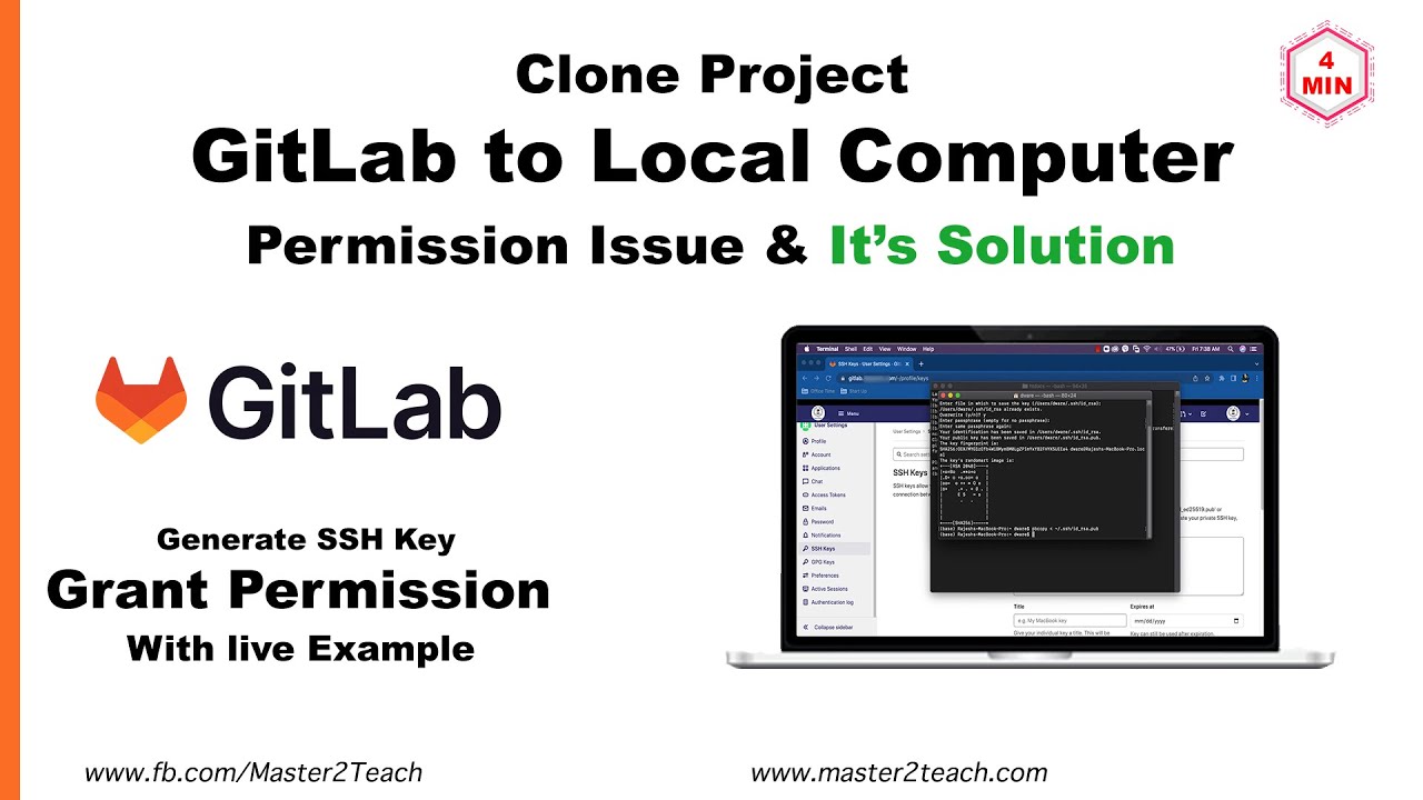 How To Clone Projects From Gitlab To Your Computer Ssh Key Youtube