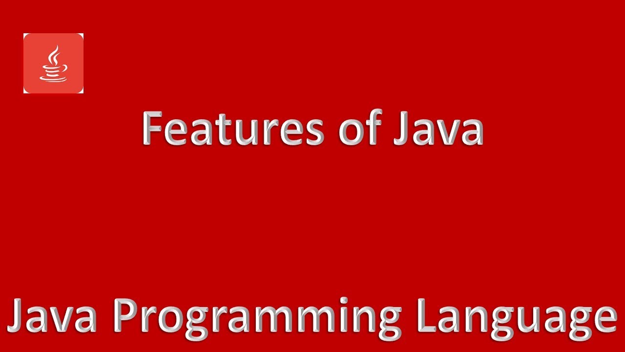 Features Of Java Youtube