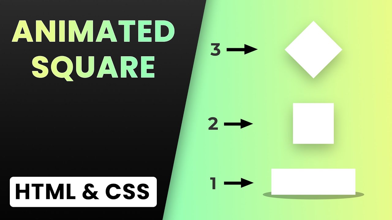 Animated Square Using Html And Css Step By Step Tutorial Youtube