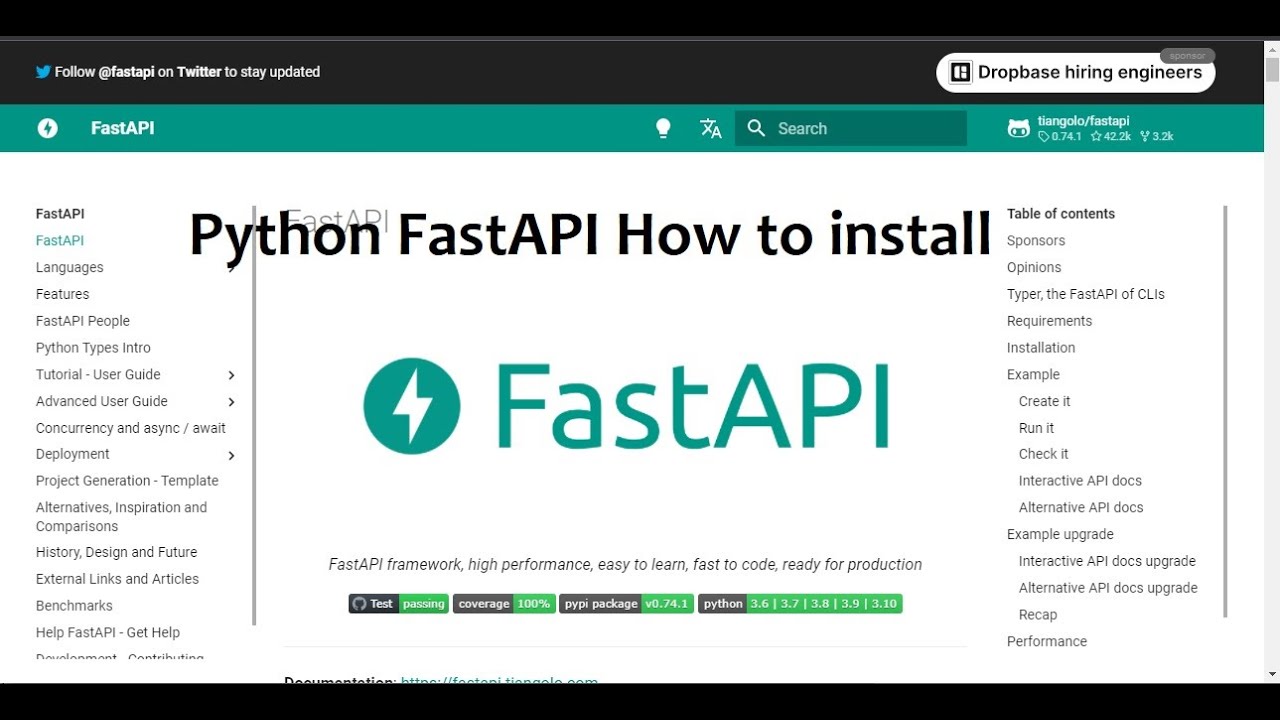 Python Fastapi How To Install Youtube