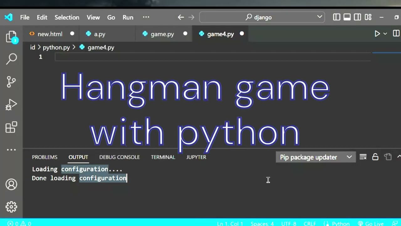 Hangman Game With Python Code Mini Project 4 Python Game Hangman
