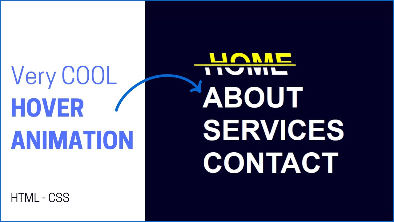 Create Split Hover Animation Css Html Youtube