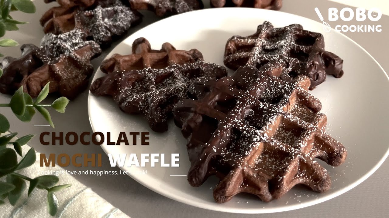 Chocolate Mochi Waffles Perfect Creation Of Mochi And Belgian Waffles