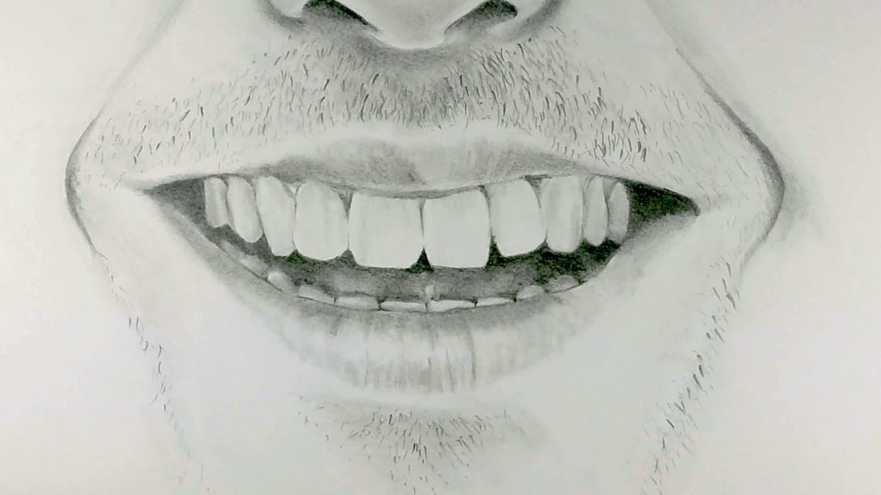 How To Draw A Smiling Mouth Youtube
