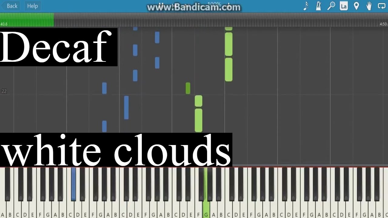 Decaf White Clouds Piano Tutorial Youtube