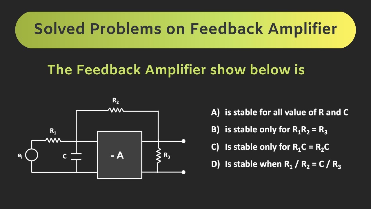 Feedback Amplifier Solved Problems Analog Electronics Quiz 516