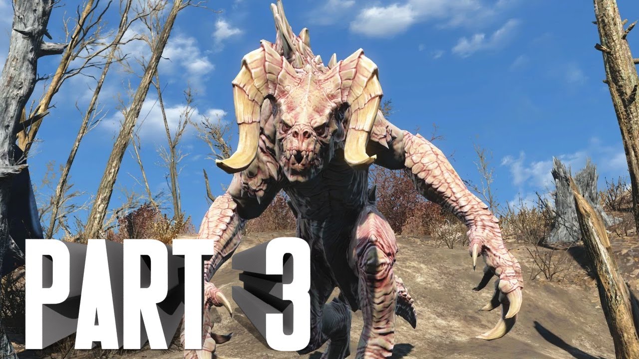 Fallout 4 E03 Deathclaw No Commentary Ps4 Gameplay Youtube