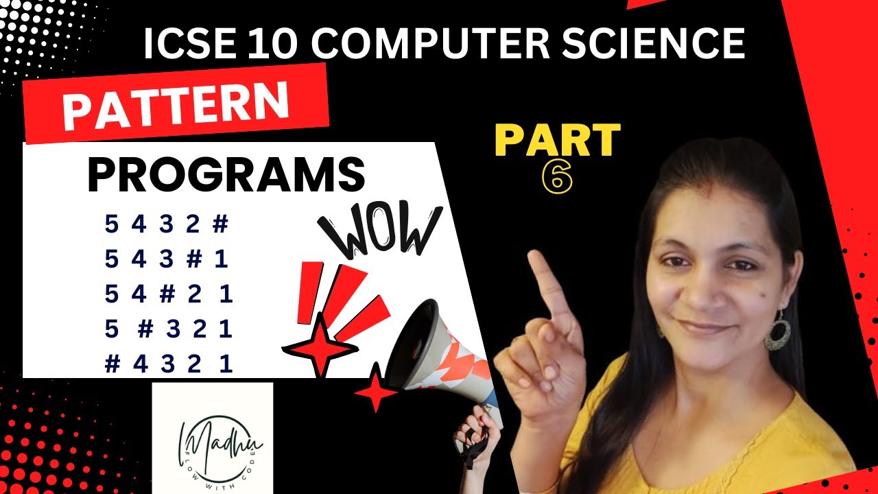 Icse Class 9 10 How To Write Java Pattern Program Part 6 Youtube