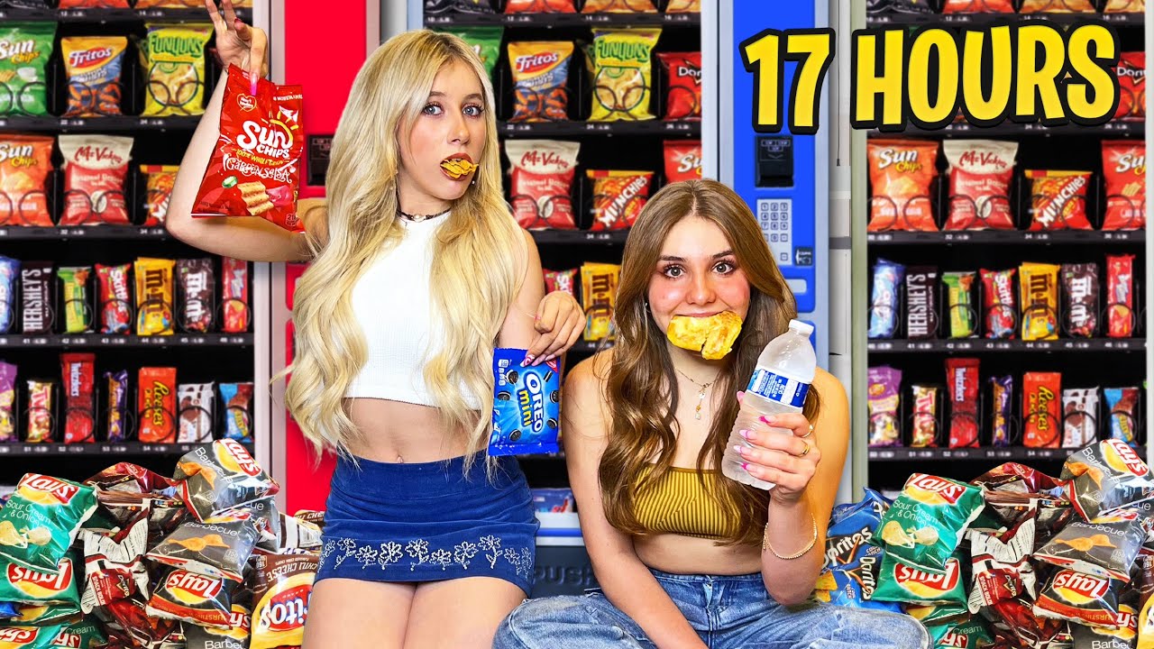 Eating Only Vending Machine Food For 24 Hours Elliana Walmsley Youtube