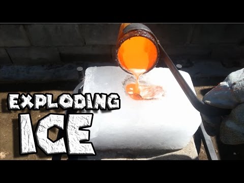 Molten Copper Vs Ice Exploding Ice Youtube