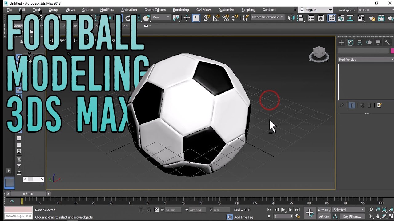 How To Create Football In 3ds Max 3ds Max Football Modeling Tutorial
