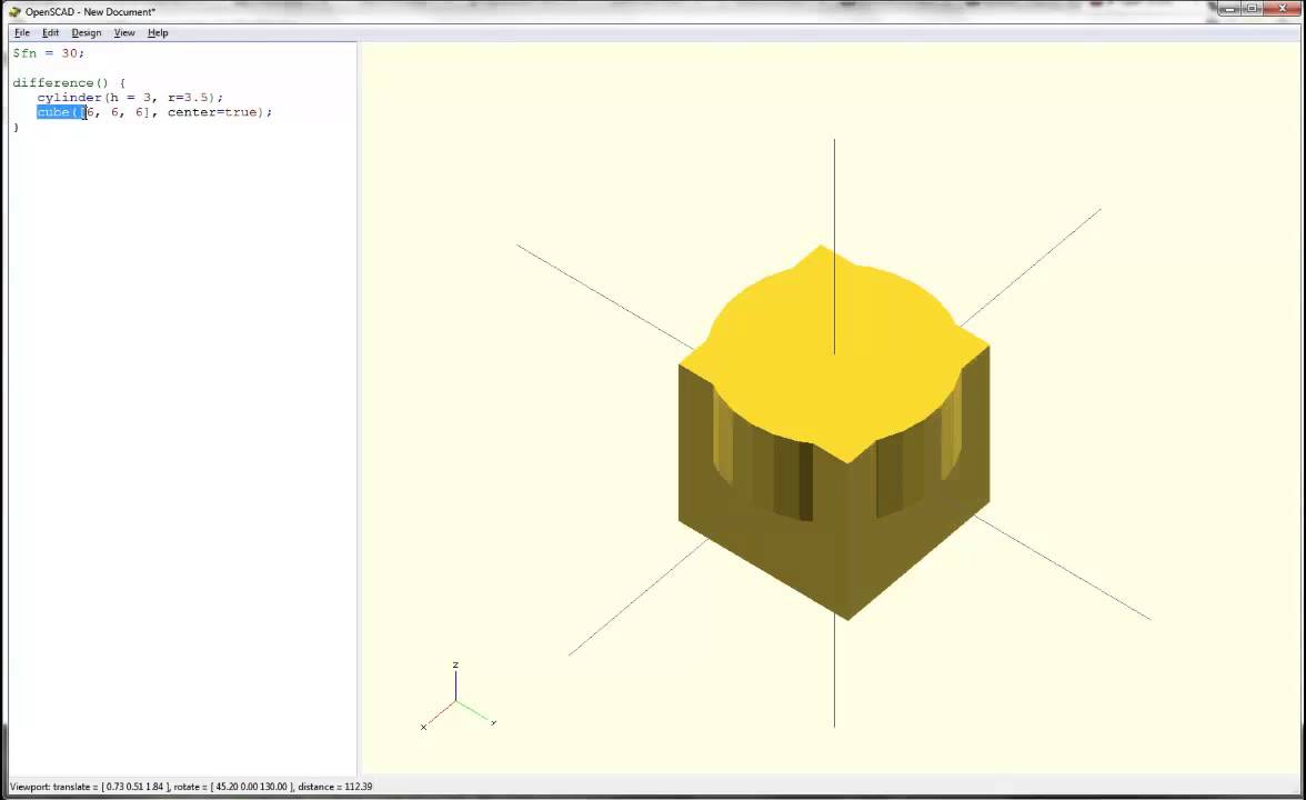 Open Scad Tutorial 1 Youtube