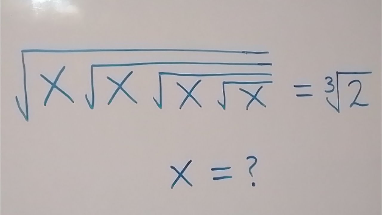 Nice Square Root Simplification Math Olympiad Youtube