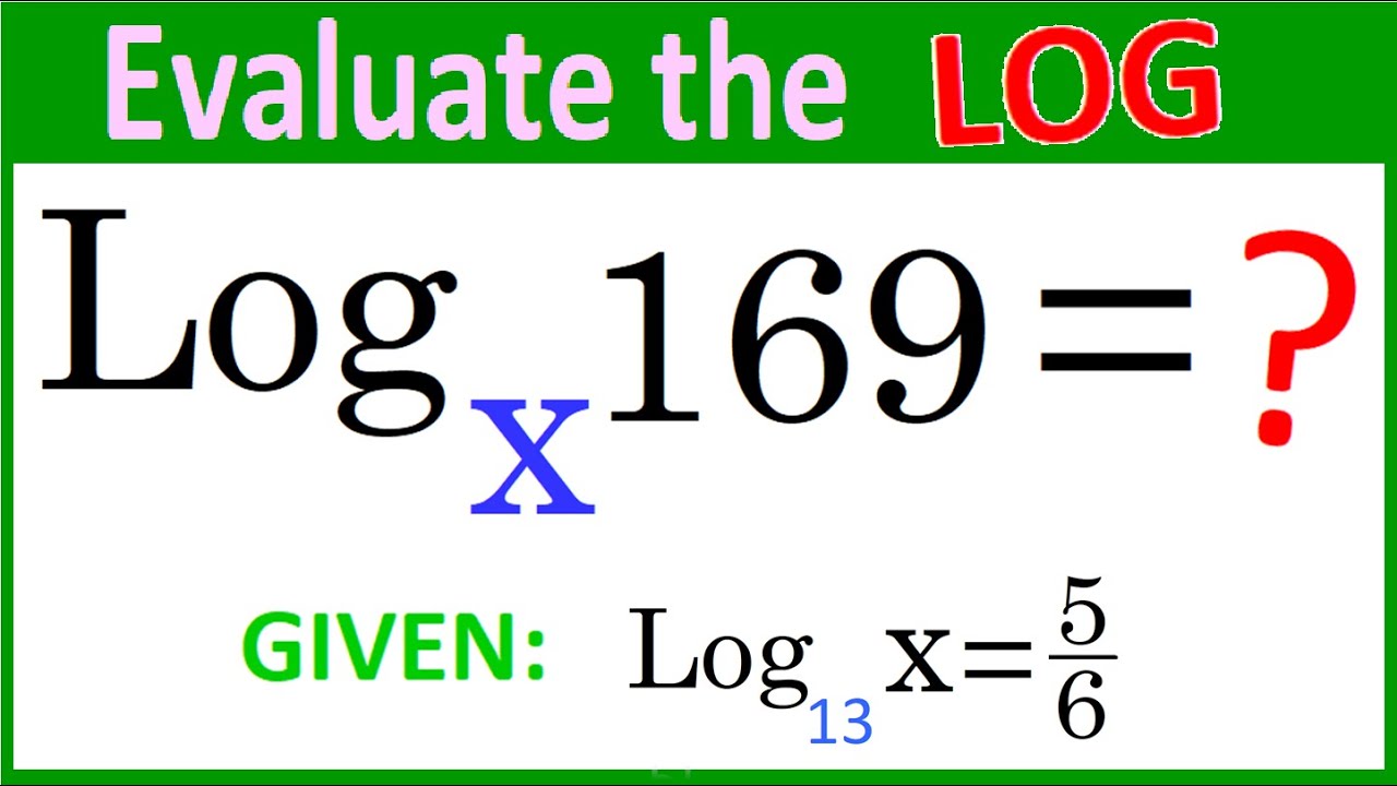 A Fun Logarithm Problem Youtube
