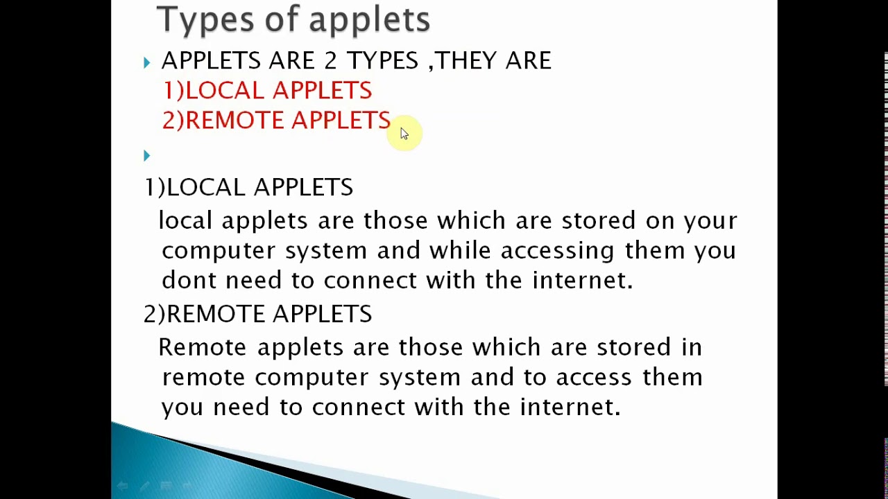 Java Applets Part I Youtube