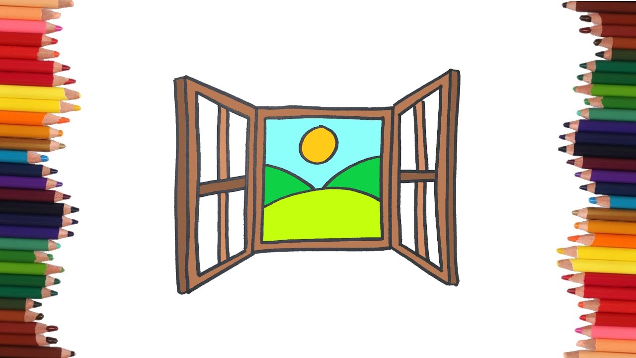 Como Dibujar Una Ventana Abierta Dibujos Faciles Youtube