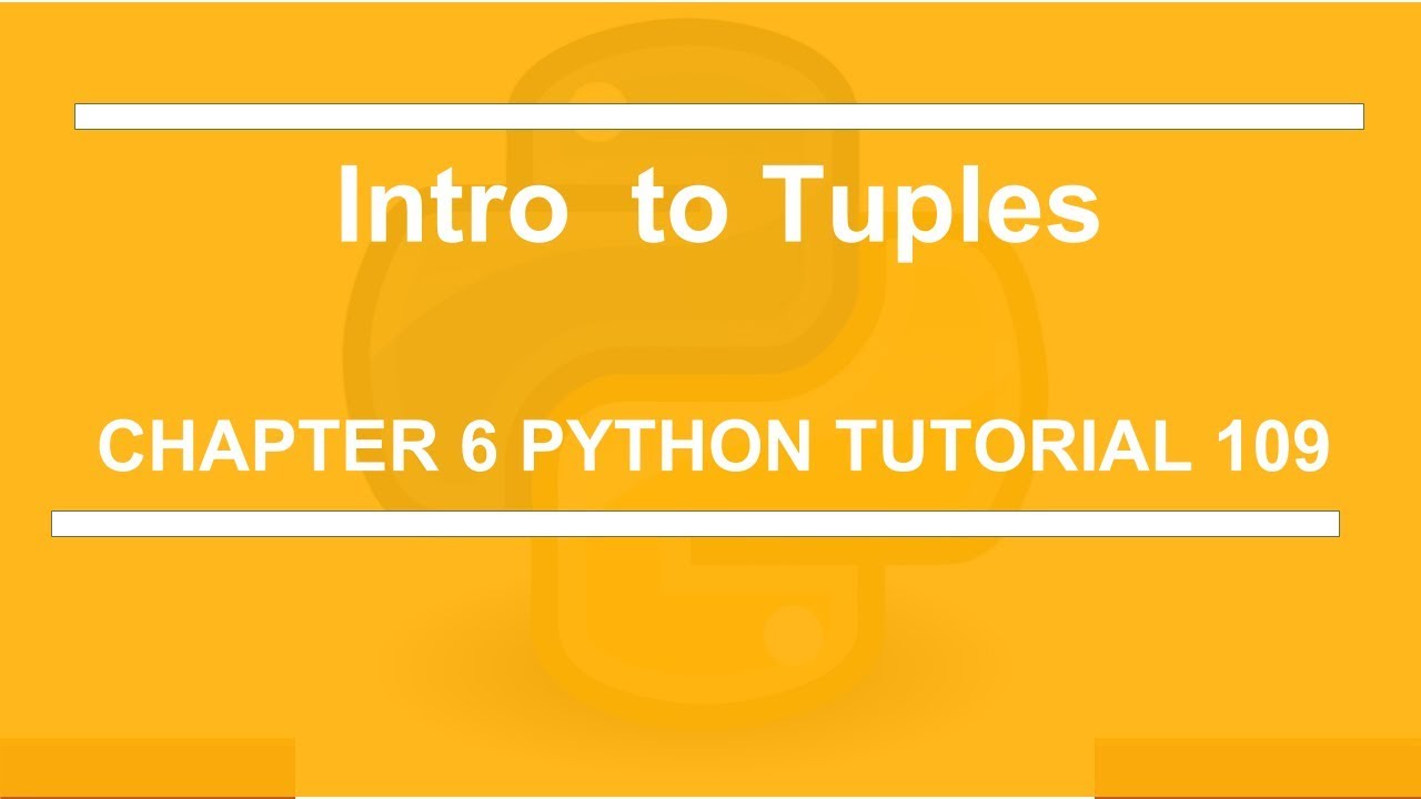 Tuples Intro Python Tutorial 109 Youtube