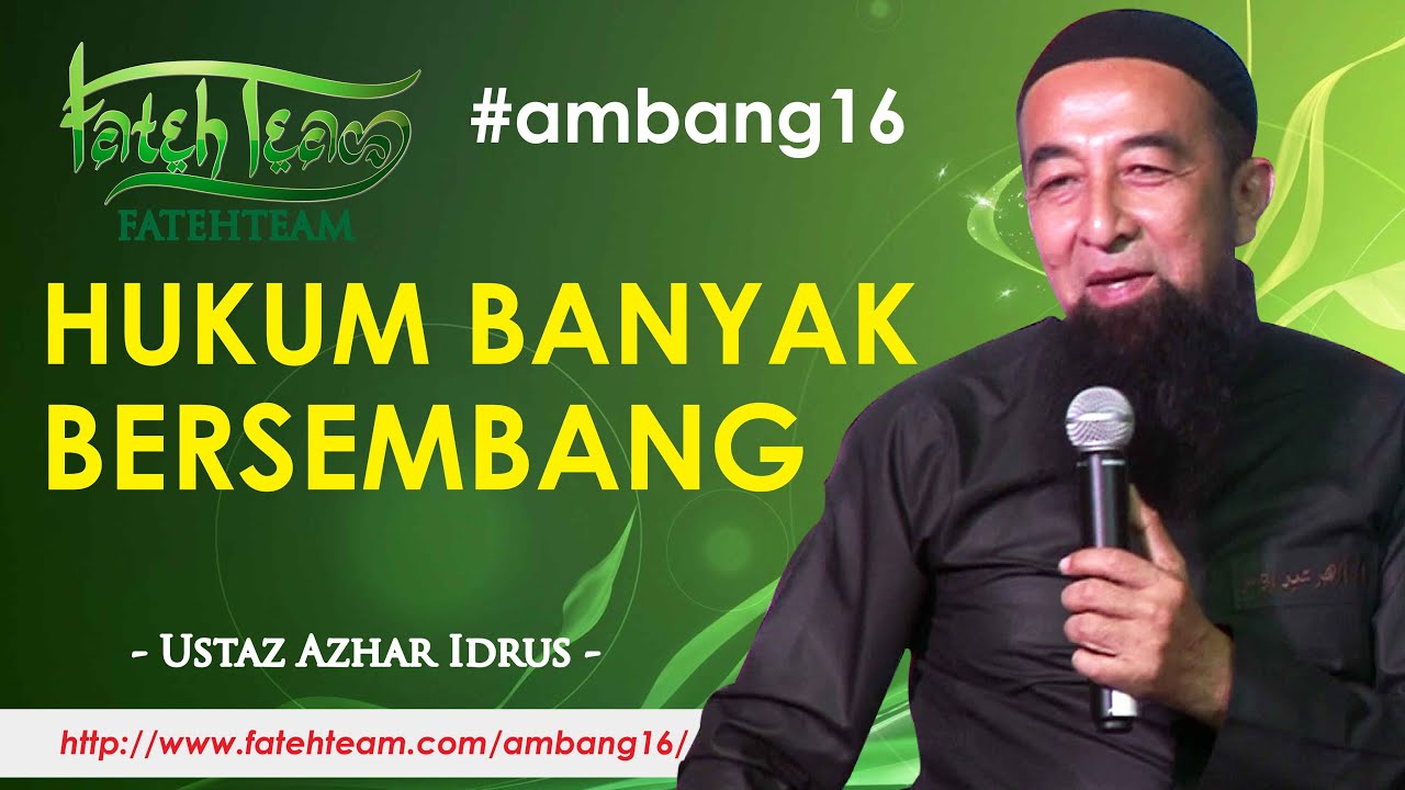 Ustaz Azhar Idrus Hukum Banyak Bersembang Youtube