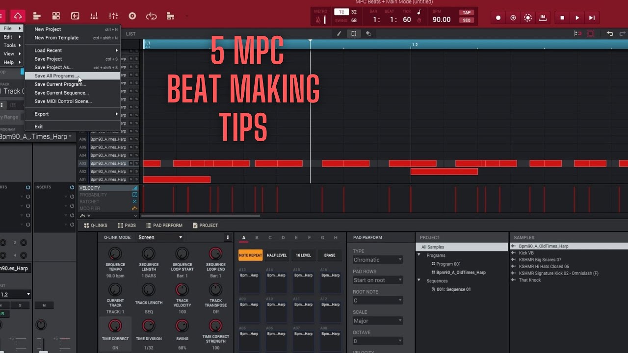 Mpc Tips 5 Essential Beat Making Tips In Mpc Youtube