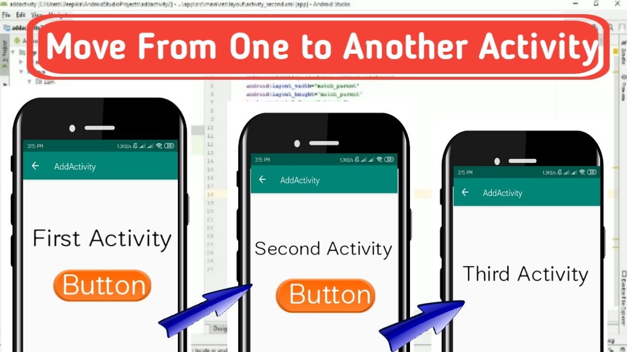How To Make A Button Open A New Activity Android Studio Tutorial