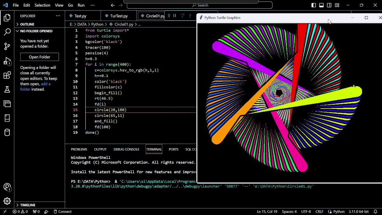 Python Turtle Graphics Animation Rollable Circle Youtube
