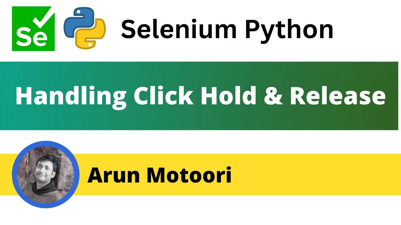 Mouse Click Hold And Release Using Selenium Python Selenium Python