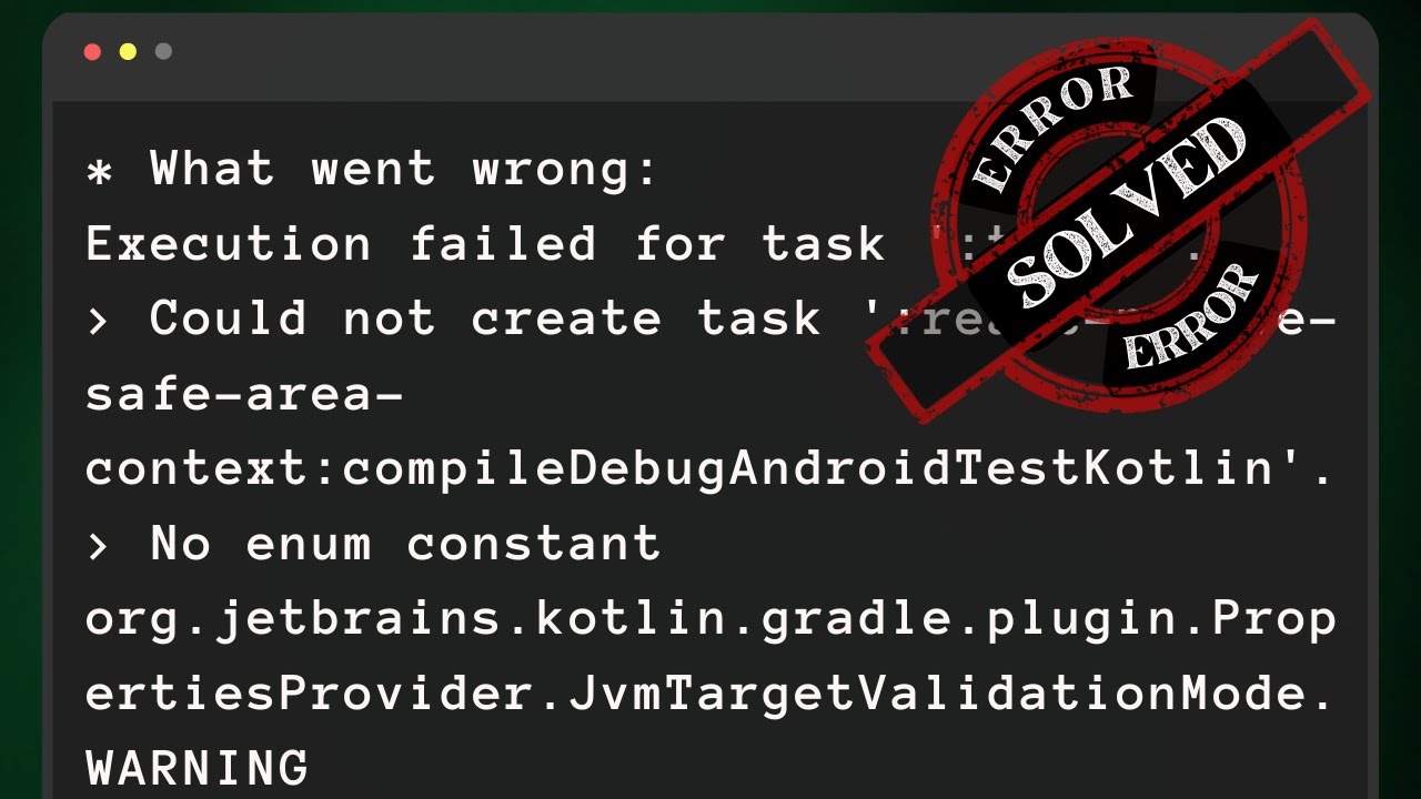 Fixing The Execution Failed For Task Error In React Native Youtube