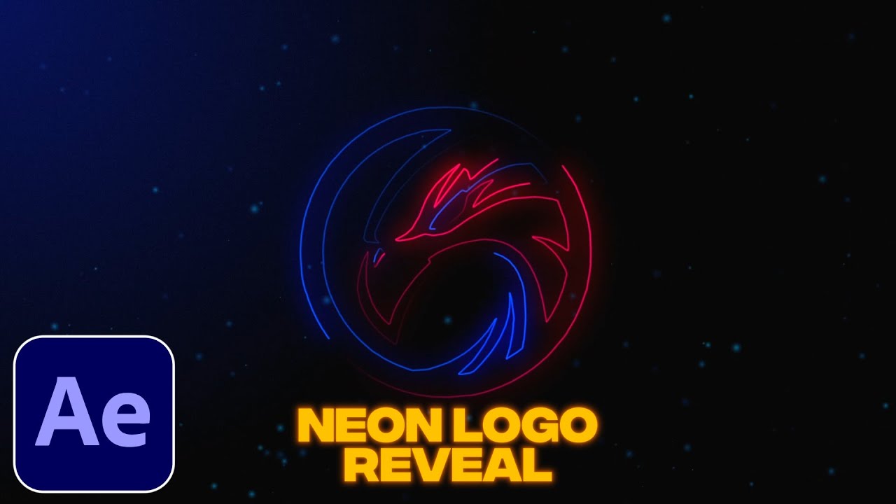 Neon Logo Reveal Animation Tutorial After Effects No Plugins Neon