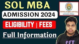 Du Sol Mba Admission Details 2024 Sol Mba Admission Update 2024 Sol Mba ...