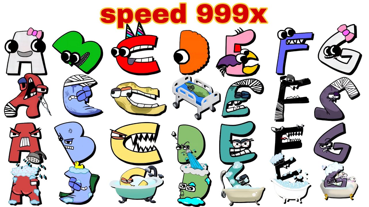 Alphabetic Knowledge Different Speed 999x Alphabet Lore Youtube