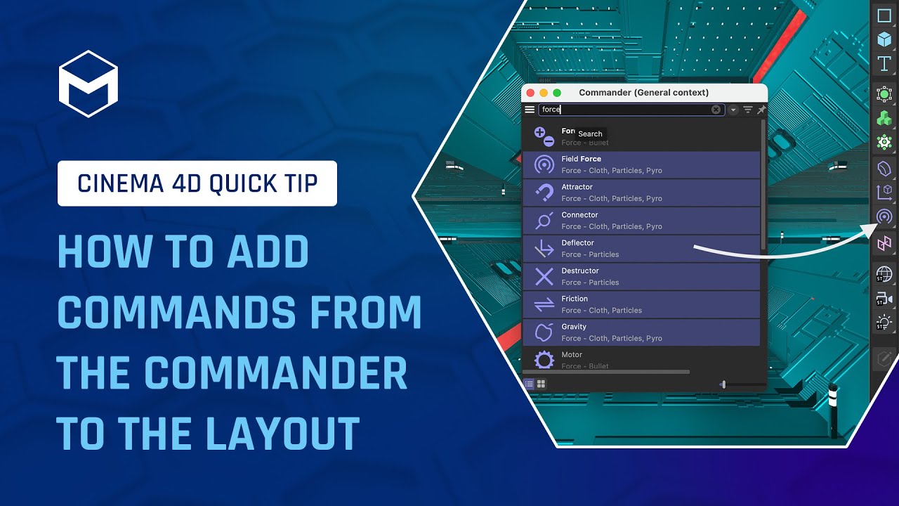 C4dquicktip 81 How To Add Commands From The Commander To The Layout