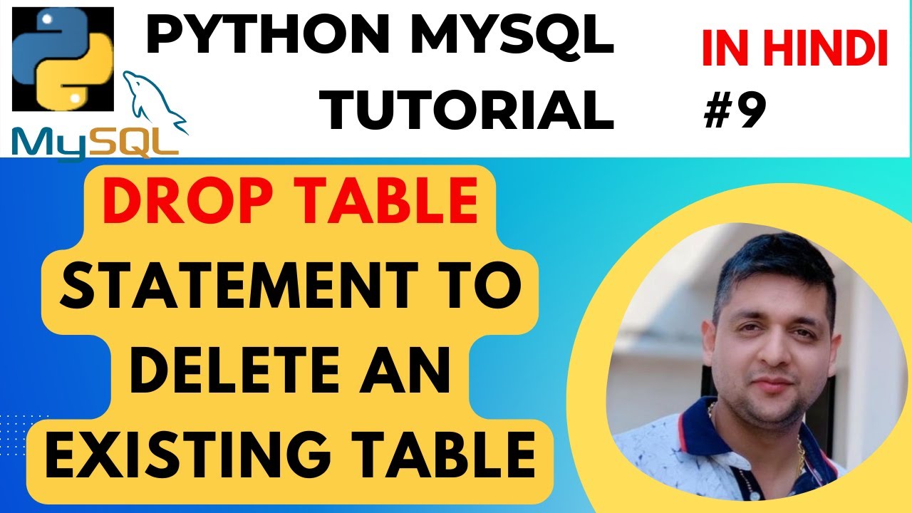 Drop Table Statement To Delete An Existing Table In Mysql Python