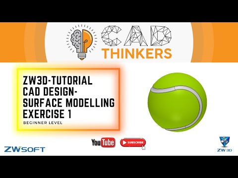 Zw3d Tutorial Surface Modelling Beginner Level Exercise 1 Youtube